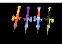 6"/20 Gr AK 47 SHAPE SILICONE NECTAR STRAW WITH 10 MM NAIL