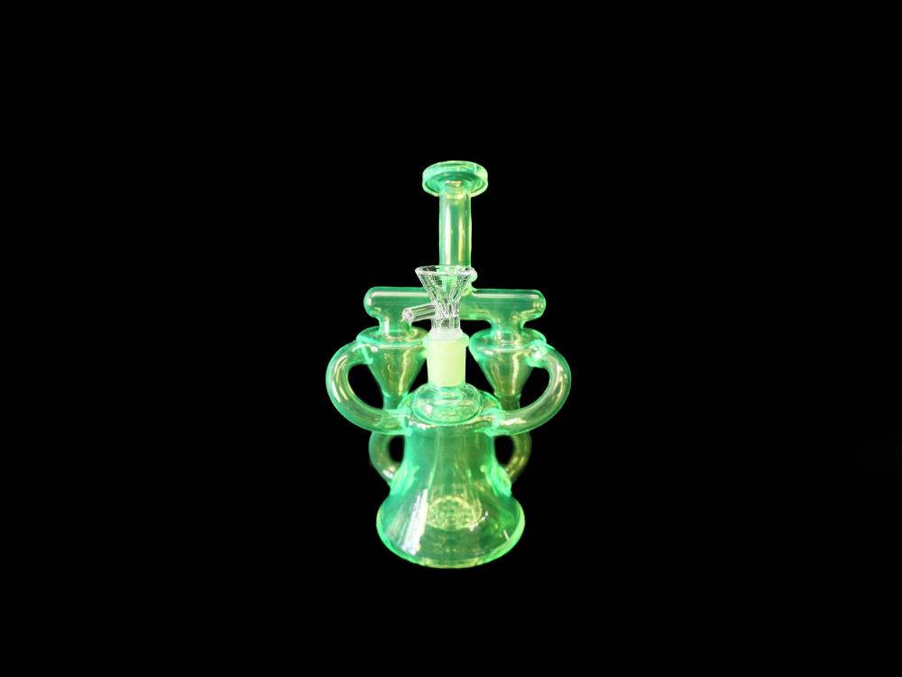 8"/330 Gr. RECYCLER WATER PIPE NEON GLOW